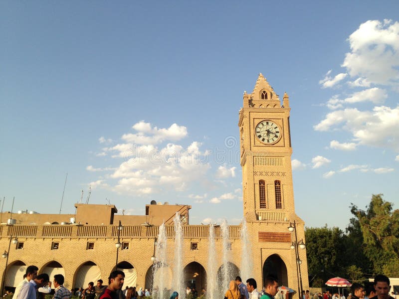 Clock tower stock image. Image of culture, number, irbil - 34958089