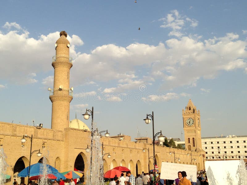 Clock tower stock image. Image of culture, number, irbil - 34958089