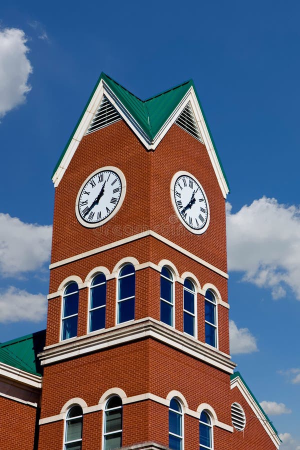 Old Brick Clock Tower In Seattle Stock Photo - Image of architecture ...