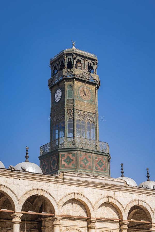 Clock Tower on the Cairo Citadel Stock Image - Image of lower, fortress ...