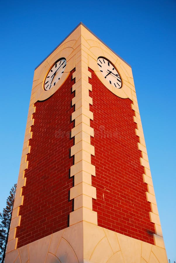 Clock Tower on Campus stock photo. Image of view, shadow - 4892666