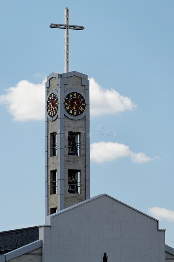 The Clock Tower of Cathedral of St Joseph Stock Image - Image of ...