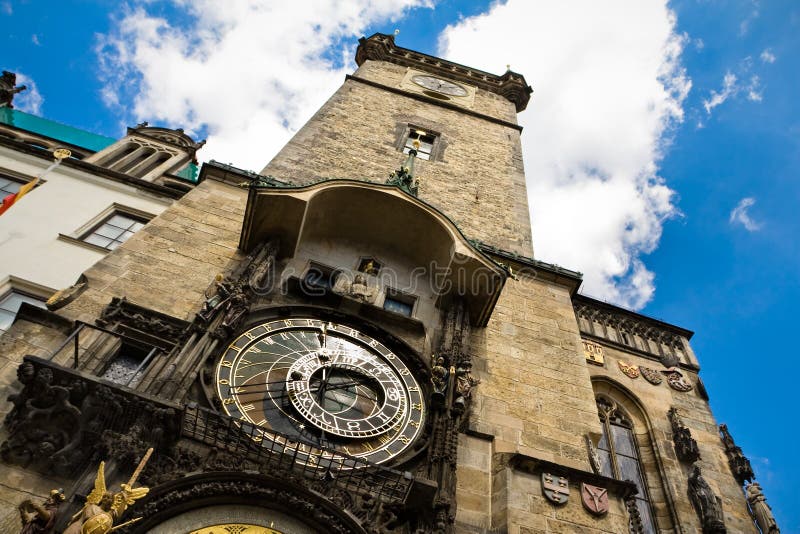 Clock Tower on the Central Square of Prague Stock Image - Image of ...