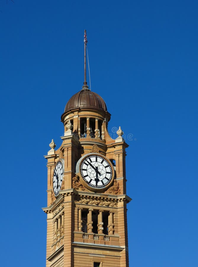 Sydney Central Station Clock Tower Stock Photo - Image of tourism ...