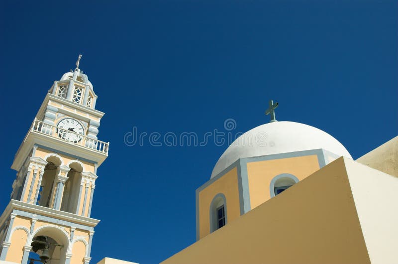 Clock Tower And Church Picture. Image: 4294851