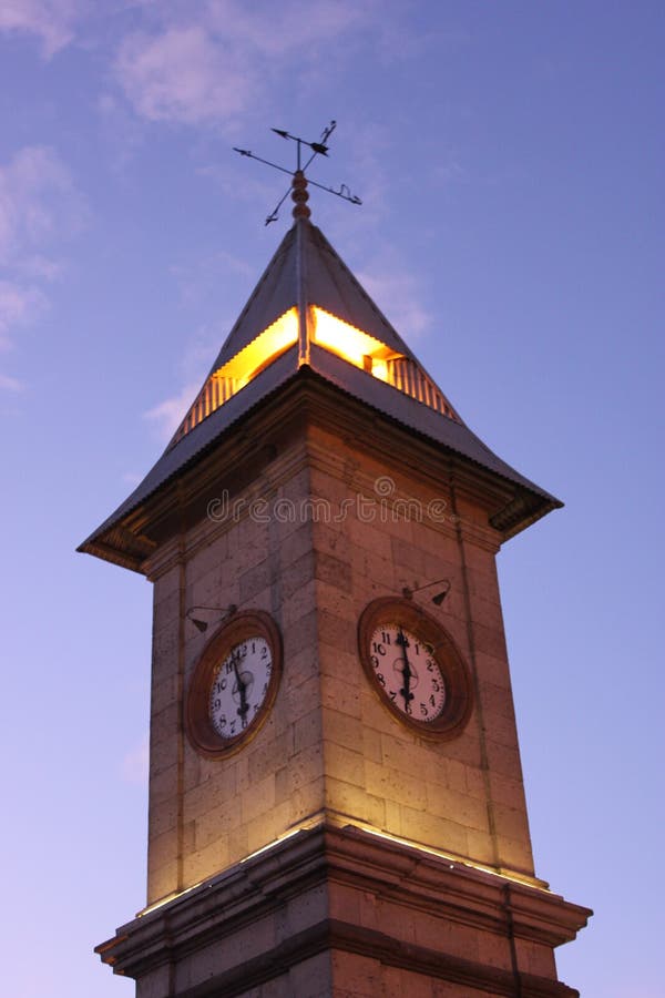 A clock tower and compass stock image. Image of compass - 180526331