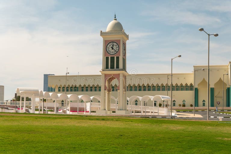 Clock Tower in Doha. Ad-Dawhah, Qatar. Stock Photo - Image of ...