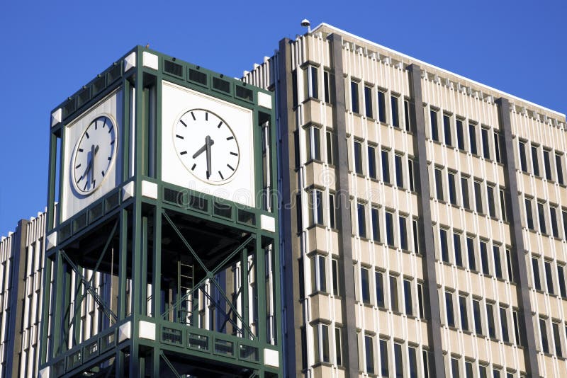 Clock Tower in Downtown Memphis Stock Photo - Image of skyline, scene ...