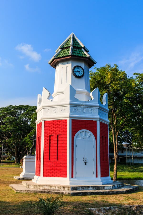 Clock Tower in Evening Sunlight Stock Image - Image of brick, ancient ...