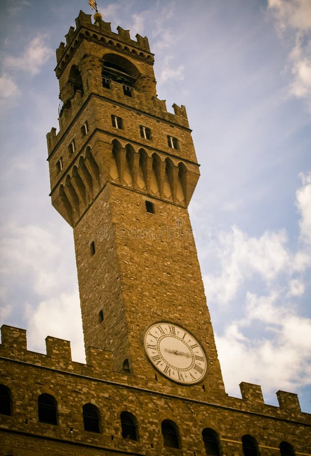 Clock tower florence stock photo. Image of palazzo, italian - 85119548