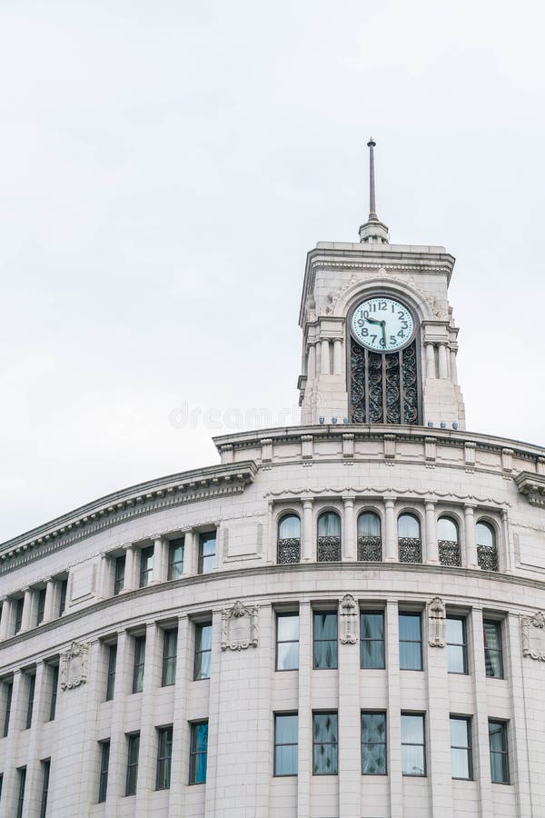 Clock tower in Ginza,Tokyo editorial photography. Image of city - 95279197