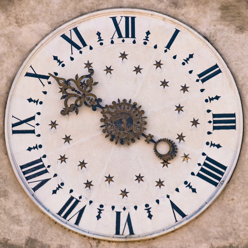 Clock Tower in Gothic Renaissance Style. Stock Image - Image of circle ...