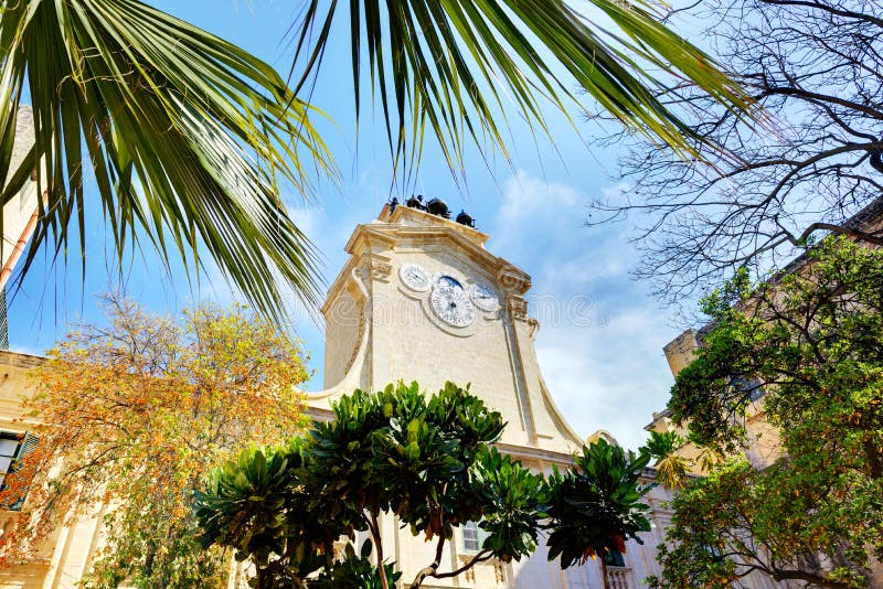 Clock Tower of Grand Master S Palace Stock Photo - Image of tower ...