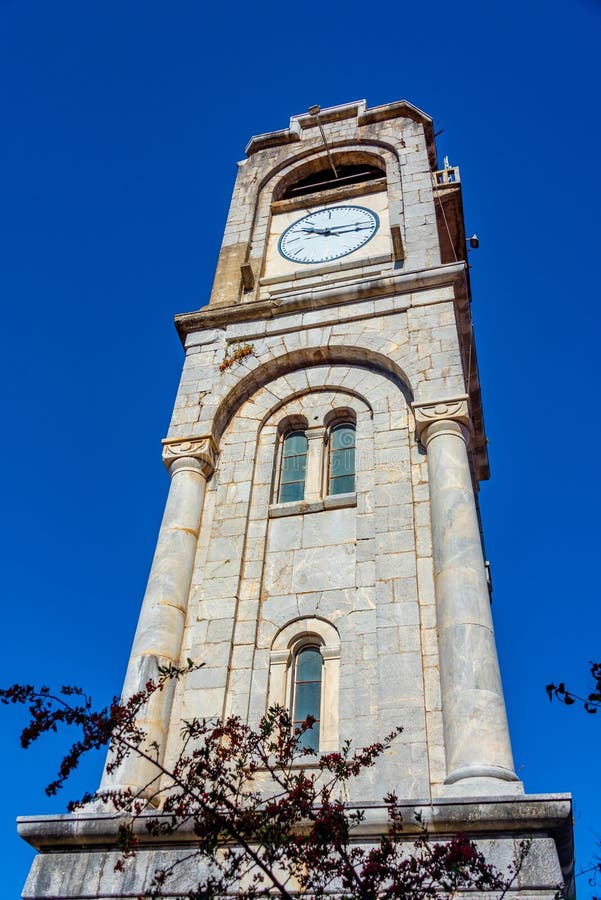 Clock Tower in Greek Village Dimitsana Stock Image - Image of arcadia ...