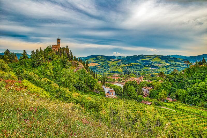 Clock Tower in Green Valley Stock Image - Image of agriculture, tower ...