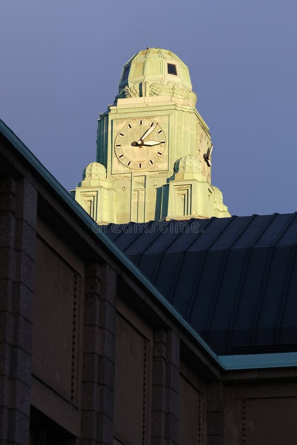 Clock Tower of the Helsinki Railway Station Editorial Photography ...
