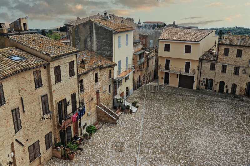 Acquaviva Picena, a Medieval Village in Central Italy Stock Image ...