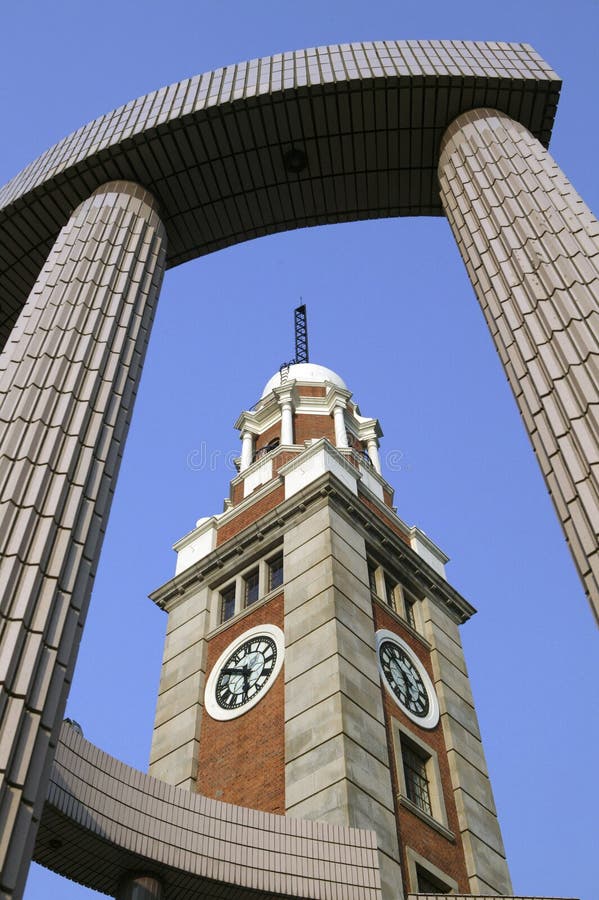 Clock Tower in Hong Kong stock image. Image of shopping - 4643879
