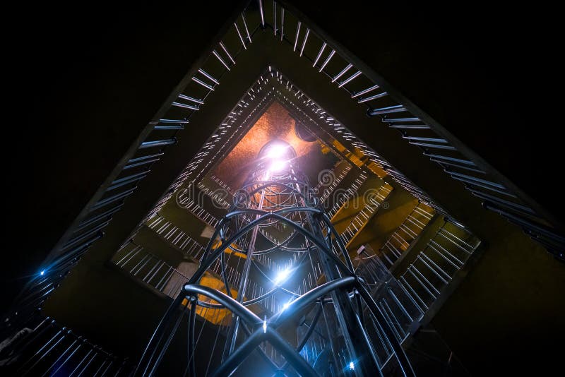 Clock tower interior stock image. Image of steel, moving - 81857033