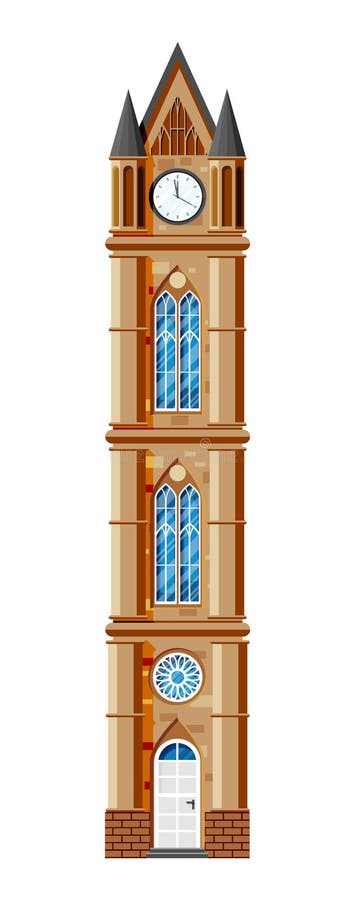 Medieval Clock Tower Stock Illustrations – 545 Medieval Clock Tower ...