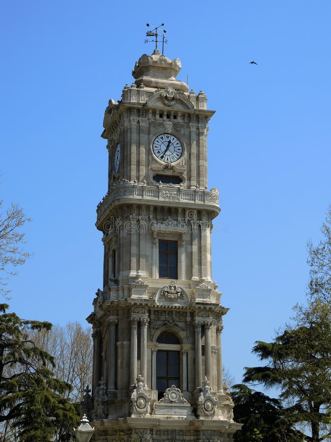 Clock Tower in Istanbul, Turkey. Stock Image - Image of landmark ...