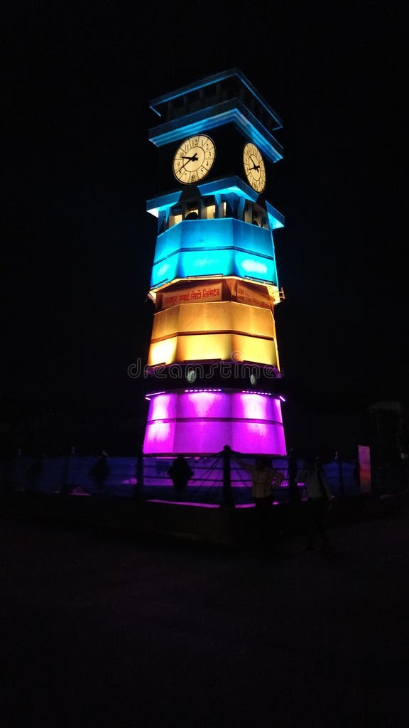 Clock tower stock photo. Image of clock, tower, light - 122183960