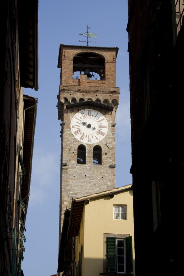 Clock Tower in Lucca stock image. Image of tower, tourist - 10602529
