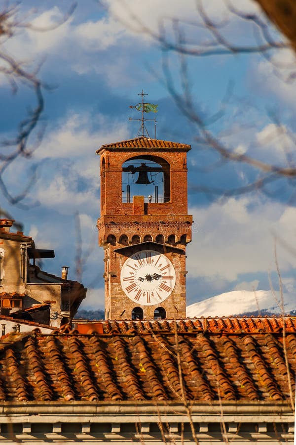 The Clock Tower of Lucca stock photo. Image of monument - 212729504