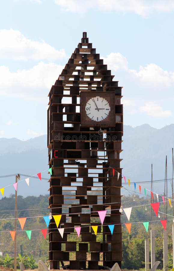 Clock tower stock image. Image of time, minute, high - 95805943