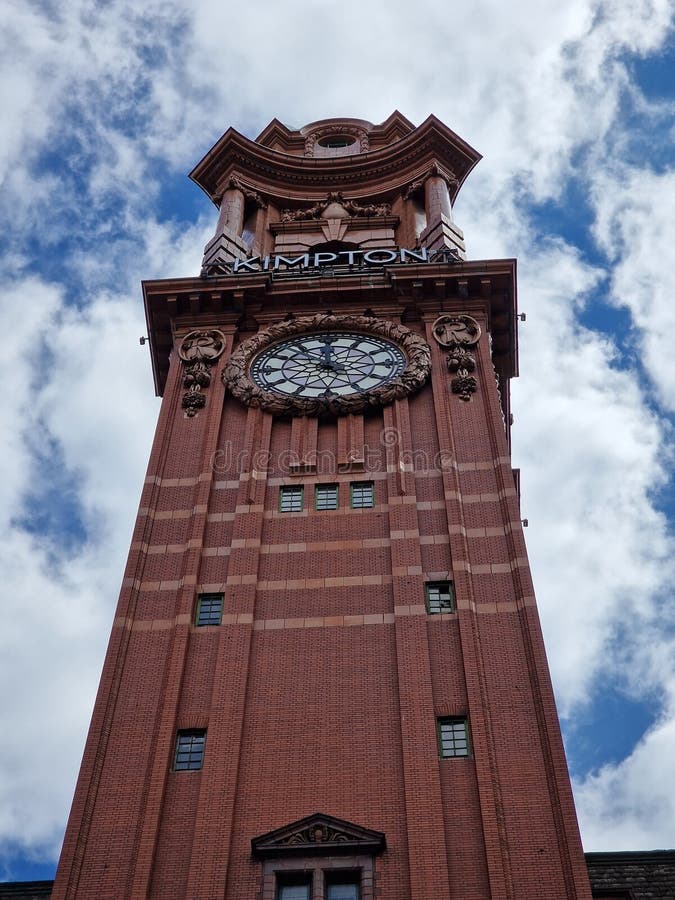 Clock Tower Manchester Lancashire England Stock Photo - Image of ...