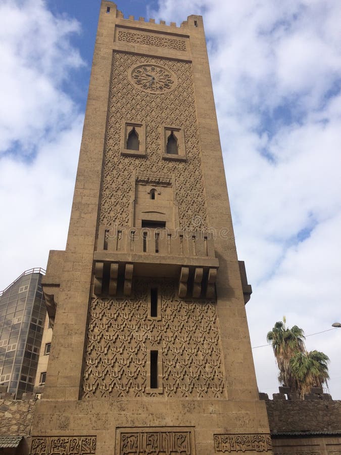 Clock Tower in Manial Palace Stock Photo - Image of public, wooden: 133352144