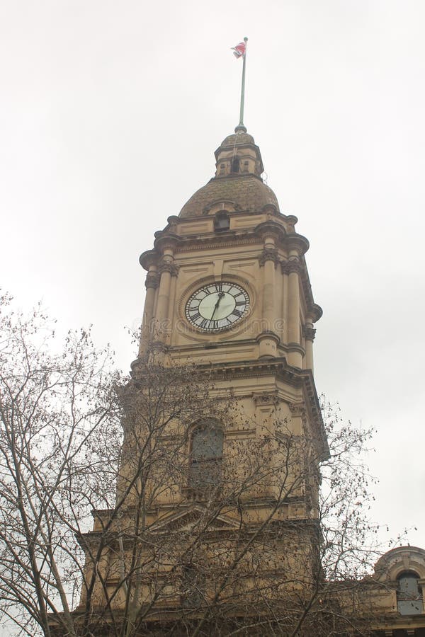 Clock tower stock image. Image of clock, time, melbourne - 90178487