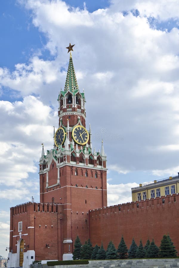 Clock Tower, Moscow Kremlin Stock Photo - Image of historical, defense ...
