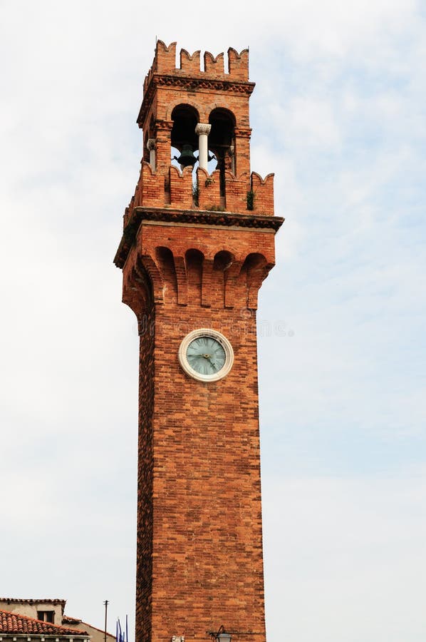 Clock tower in Murano stock photo. Image of building - 45869322