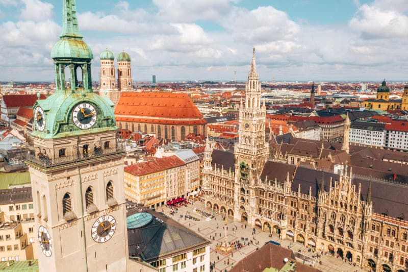 Clock Tower Near the Marienplatz in Munich. Editorial Stock Photo ...