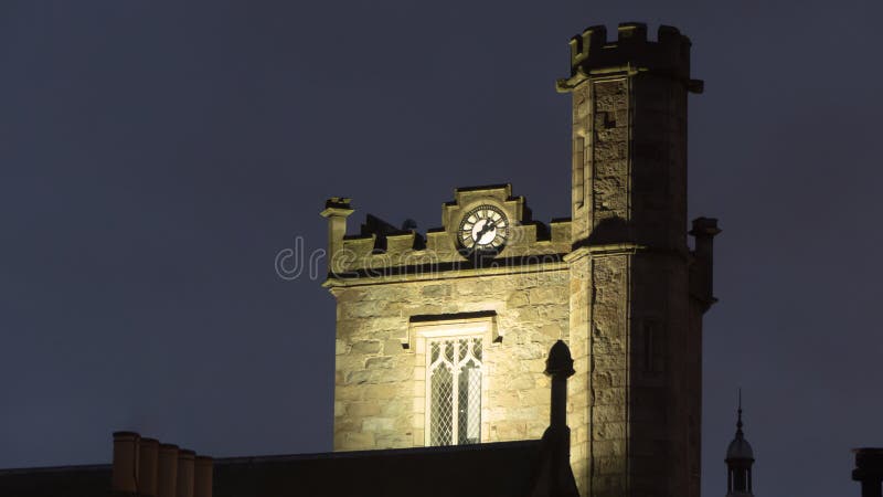Clock tower at night stock photo. Image of architecture - 48604470