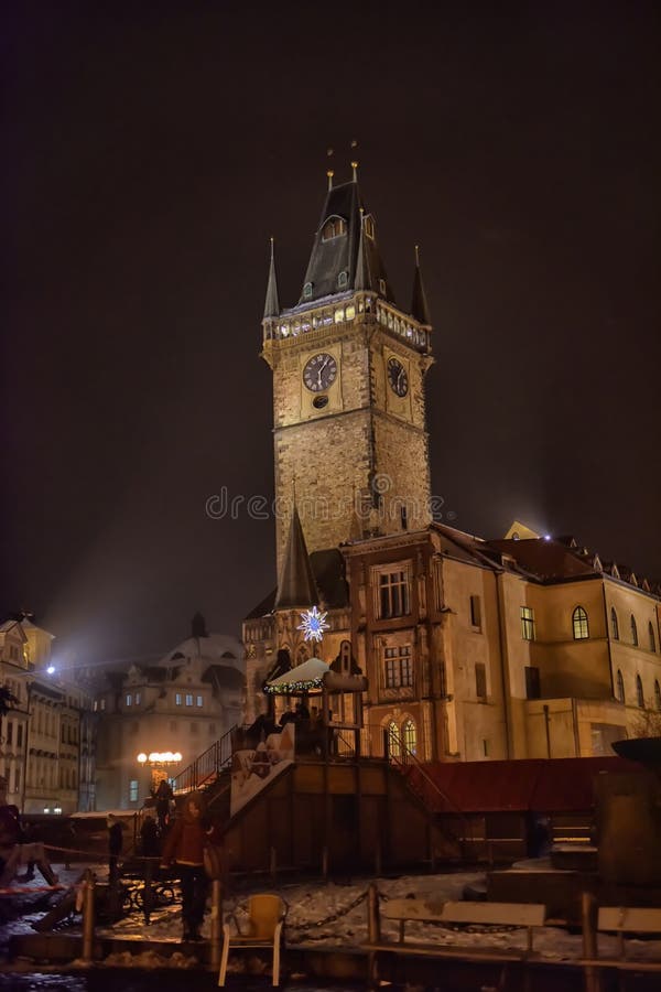 Clock Tower at night editorial image. Image of clock - 65356440