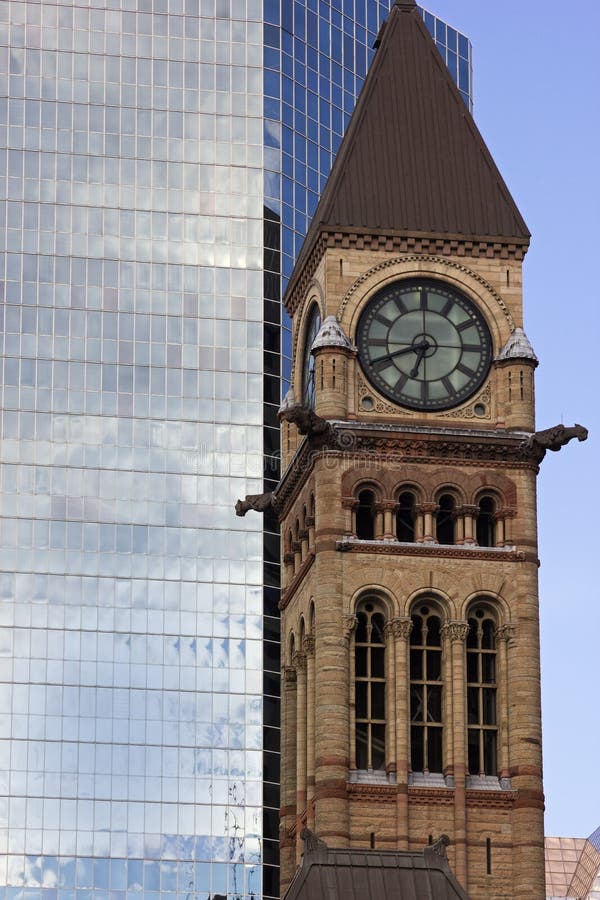 Clock Tower in Old City Hall in Toronto Stock Photo - Image of ...