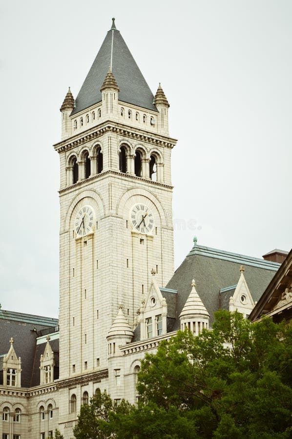 Washington DC - Old Post Office Clock Tower Stock Image - Image of ...