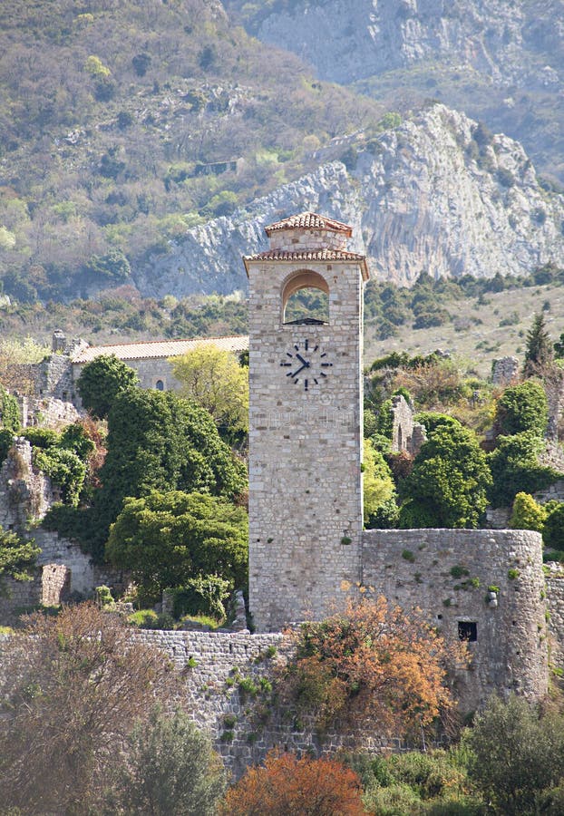 Clock Tower in Old Town of Bar Stock Photo - Image of medieval ...