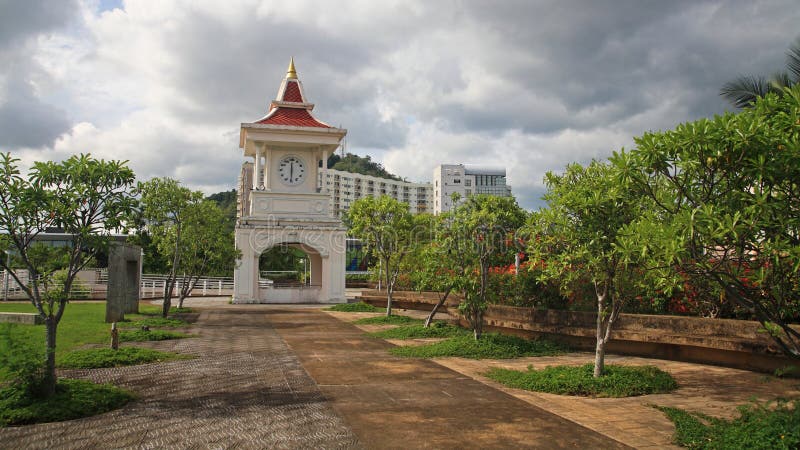 Clock Tower at the Park in Phuket Stock Image - Image of colonial ...