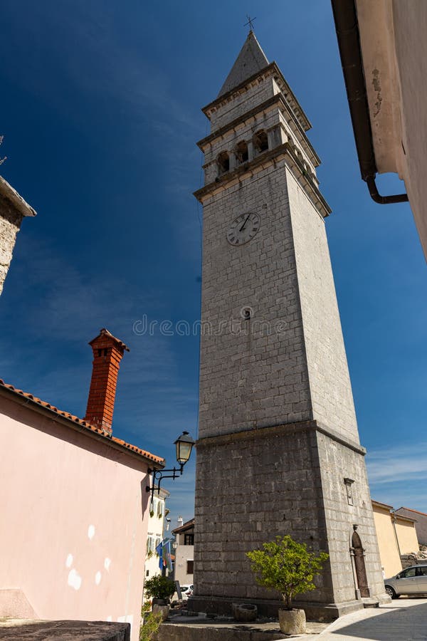 Bell Tower in Pican in Croatia Stock Image - Image of exterior, europe ...