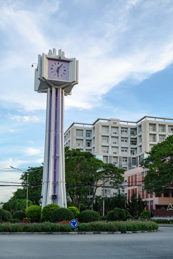 Clock Tower at the Roundabout Stock Image - Image of blue, green: 154975201