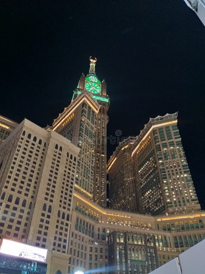 Clock Tower Saudi Arabia Mecca Makkah Editorial Photography - Image of ...