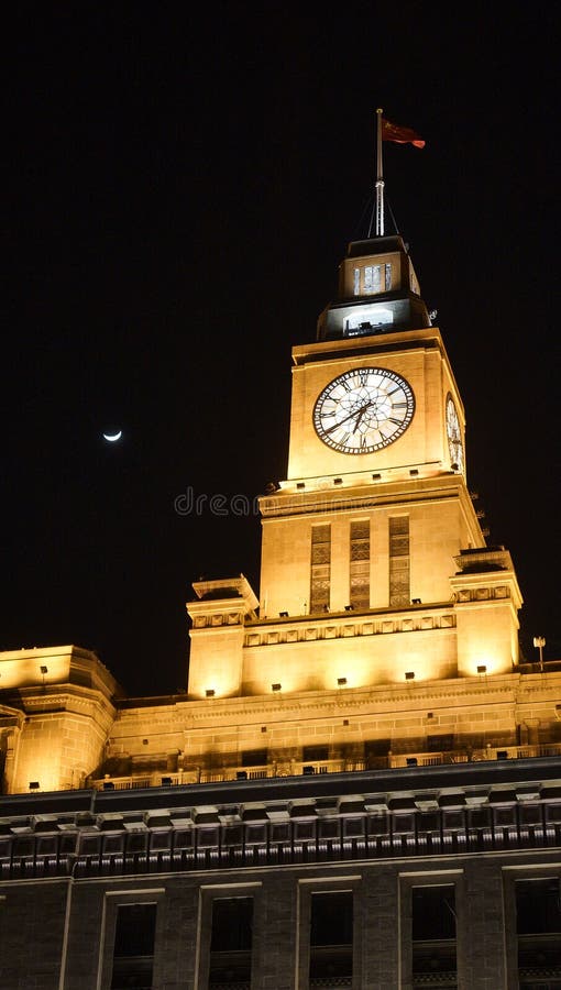 Shanghai - old clock tower stock photo. Image of tower - 6006632