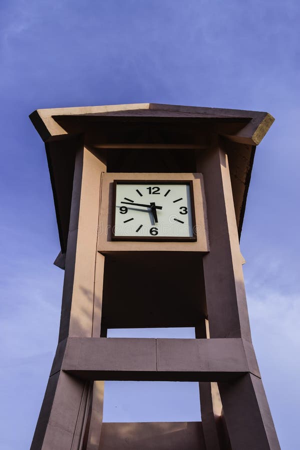 The Clock Tower Shown Time 5.47 P.m. Stock Image - Image of horizontal ...