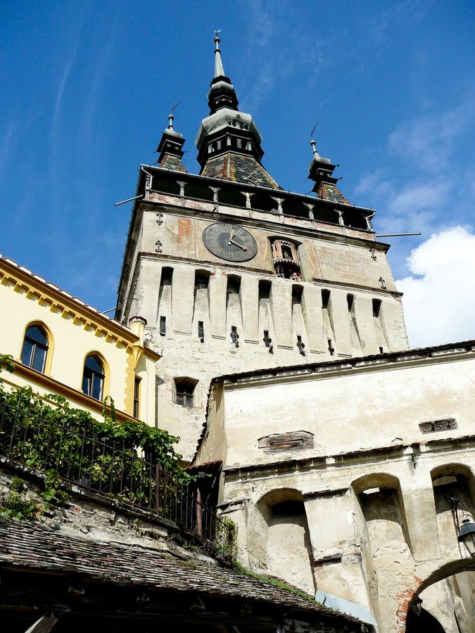 Clock Tower, Sighisoara, Romania Stock Photo - Image of cultural ...