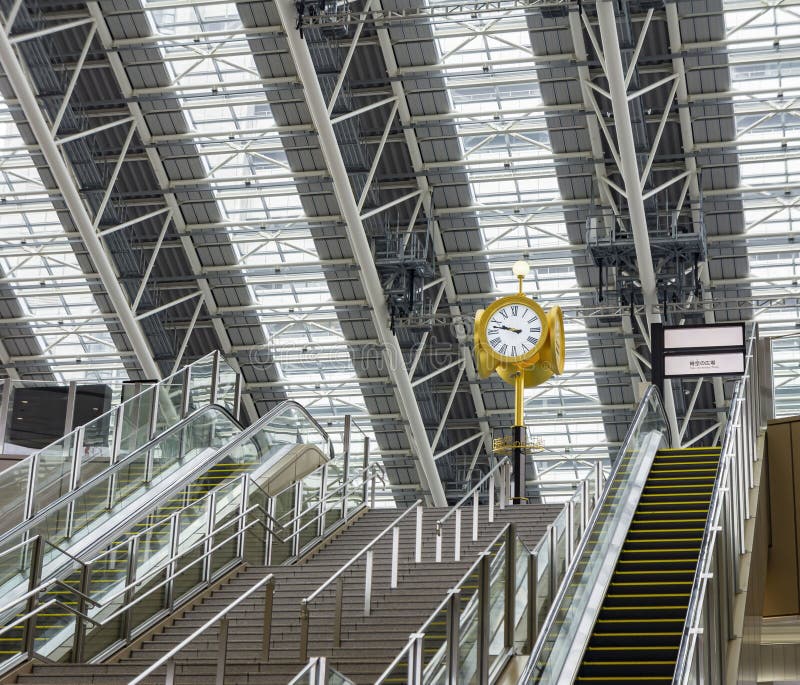 Clock Tower in Space Time of Osaka Station Editorial Stock Image ...