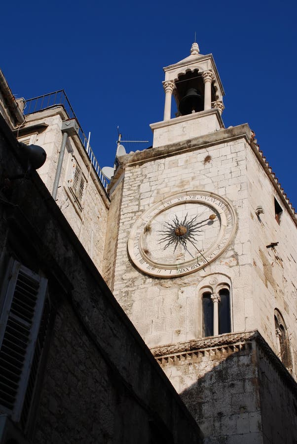 Famous Clock Tower in Split, Croatia Stock Photo - Image of croatia ...
