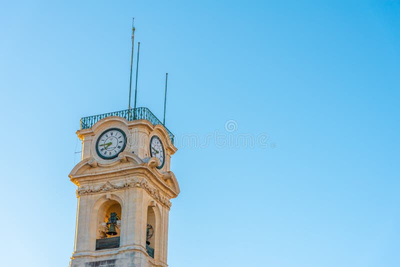 Clock Tower of the University of Coimbra, Portugal Stock Image - Image ...
